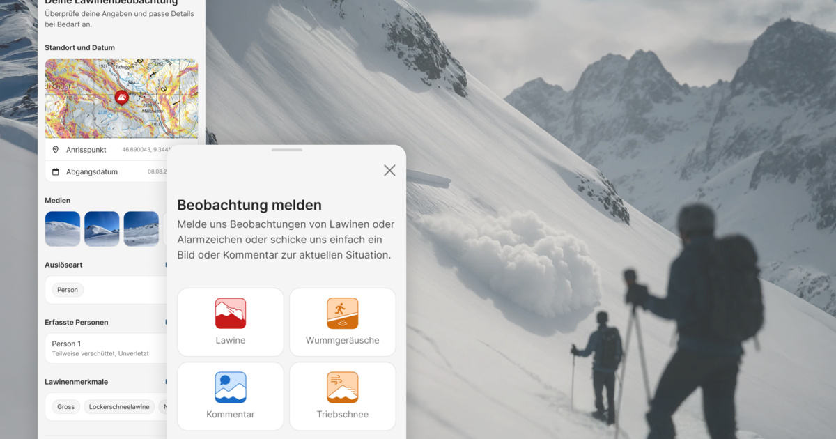 Neu bei White Risk: Lawinen melden leicht gemacht