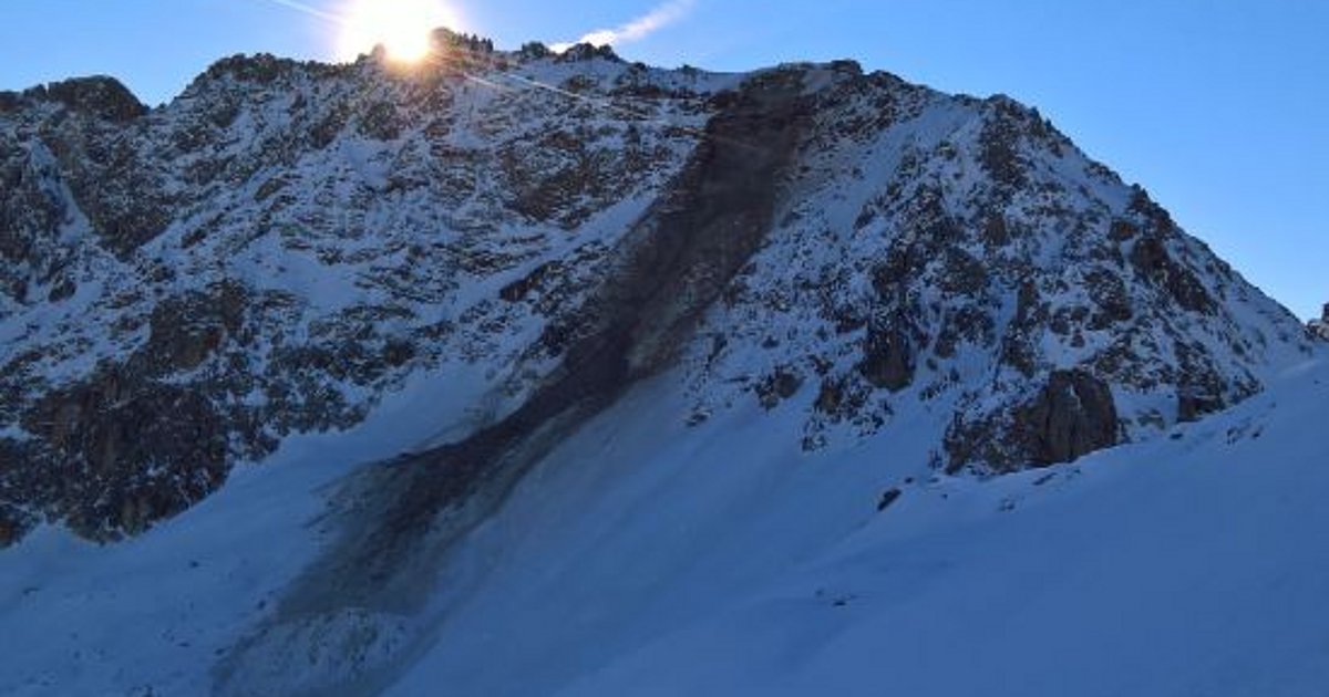 Rock fall in high alpine regions